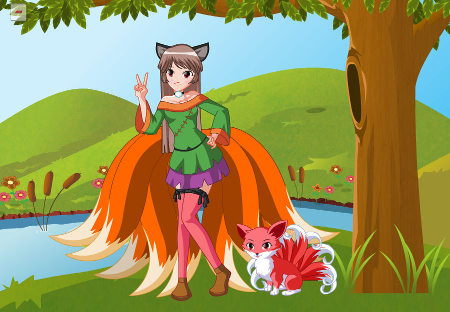 Kitsune Girl By Anniesmith On Deviantart