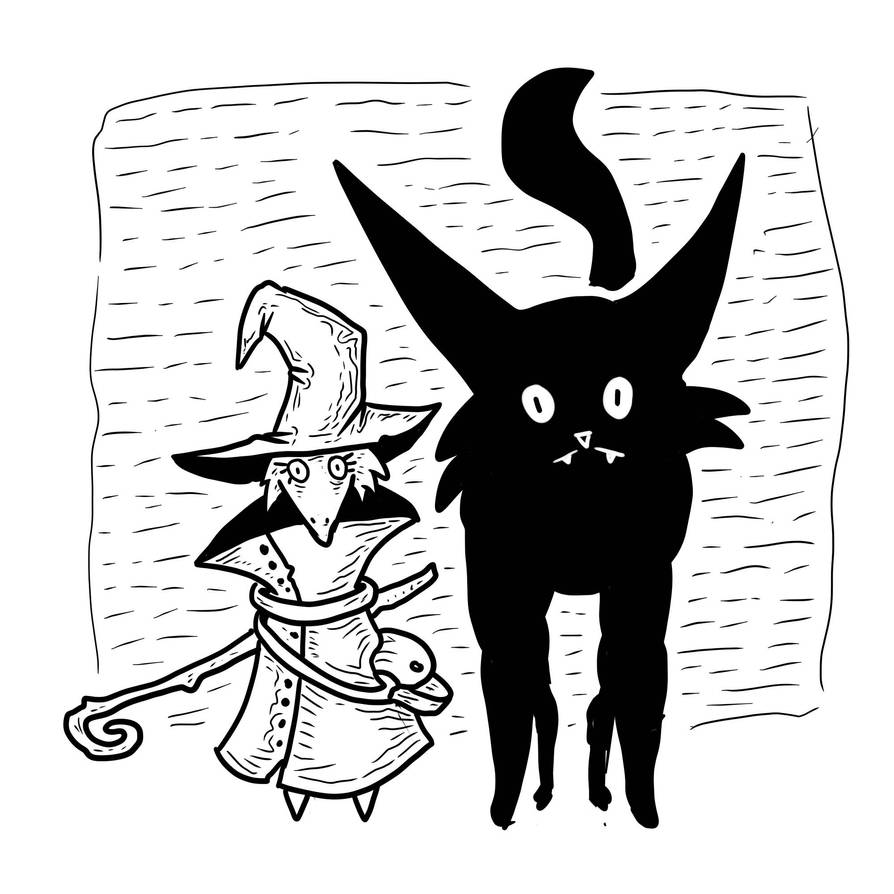 Witch And Cat By Uriil On Deviantart