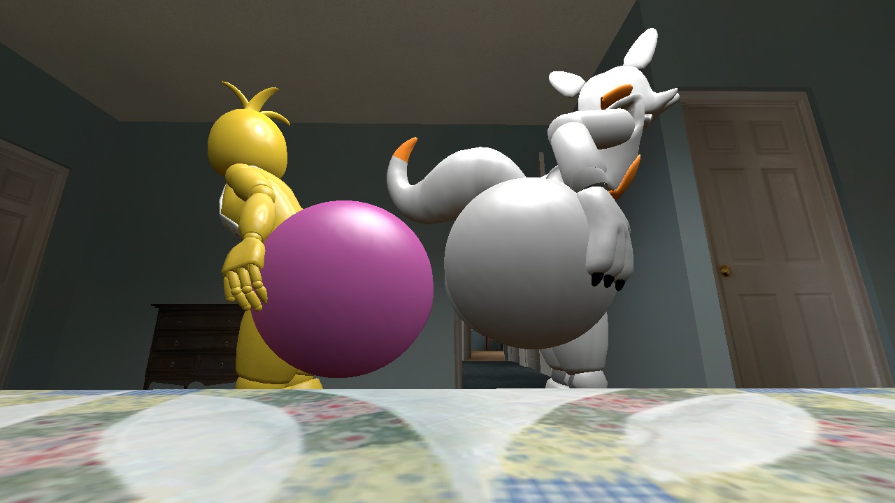 Lolbit And Toy Chica Butt To Butt Angle 2 By Legoben2 On Deviantart