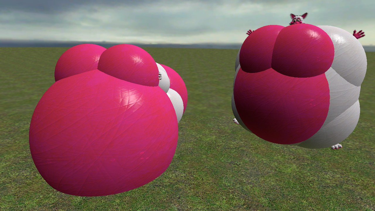 Fat Funtime Foxy And An Inflated Funtime Foxy By Legoben2 On Deviantart