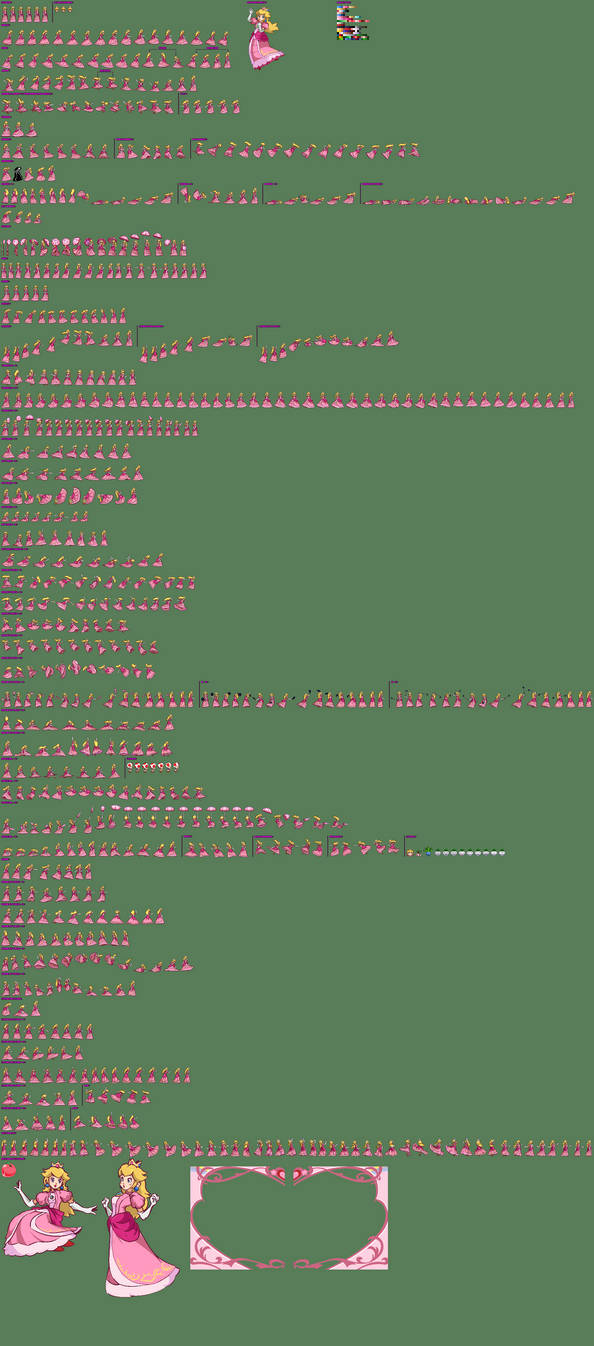 Peach Sprite Sheet Ssf2 By Mog Mugen On Deviantart