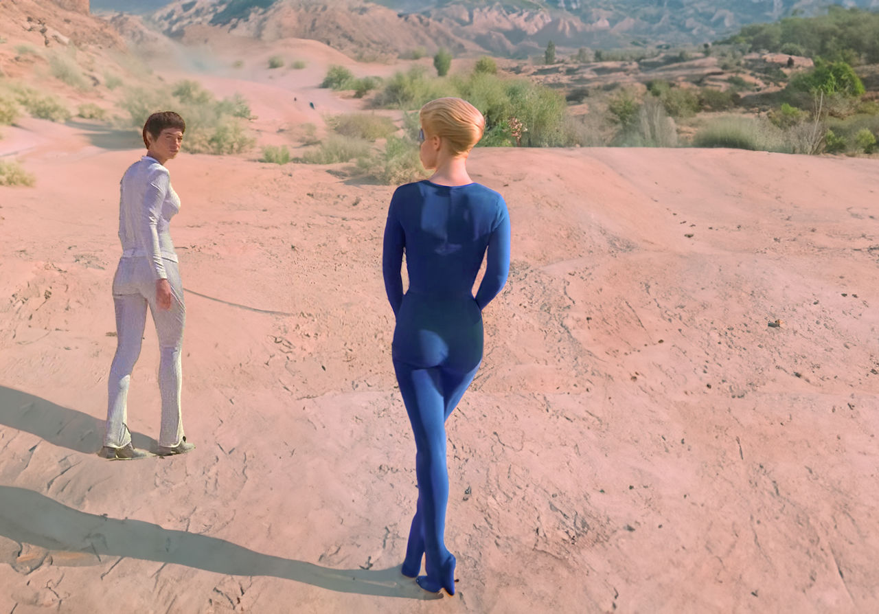 Tpol And Seven Of Nine Desert By Cr34t0re On Deviantart