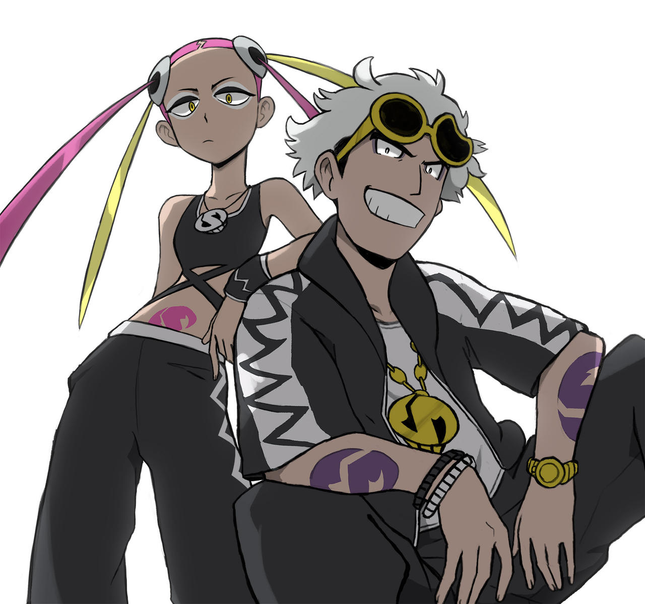 Commission Plumeria And Guzma By D O 9 Bessa On Deviantart