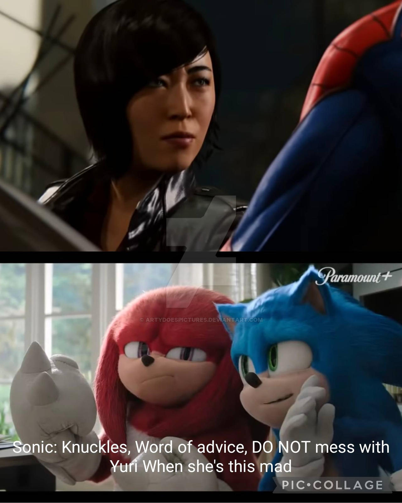 Sonic Advises Knuckles About Yuris Anger By Artydoespictures On Deviantart