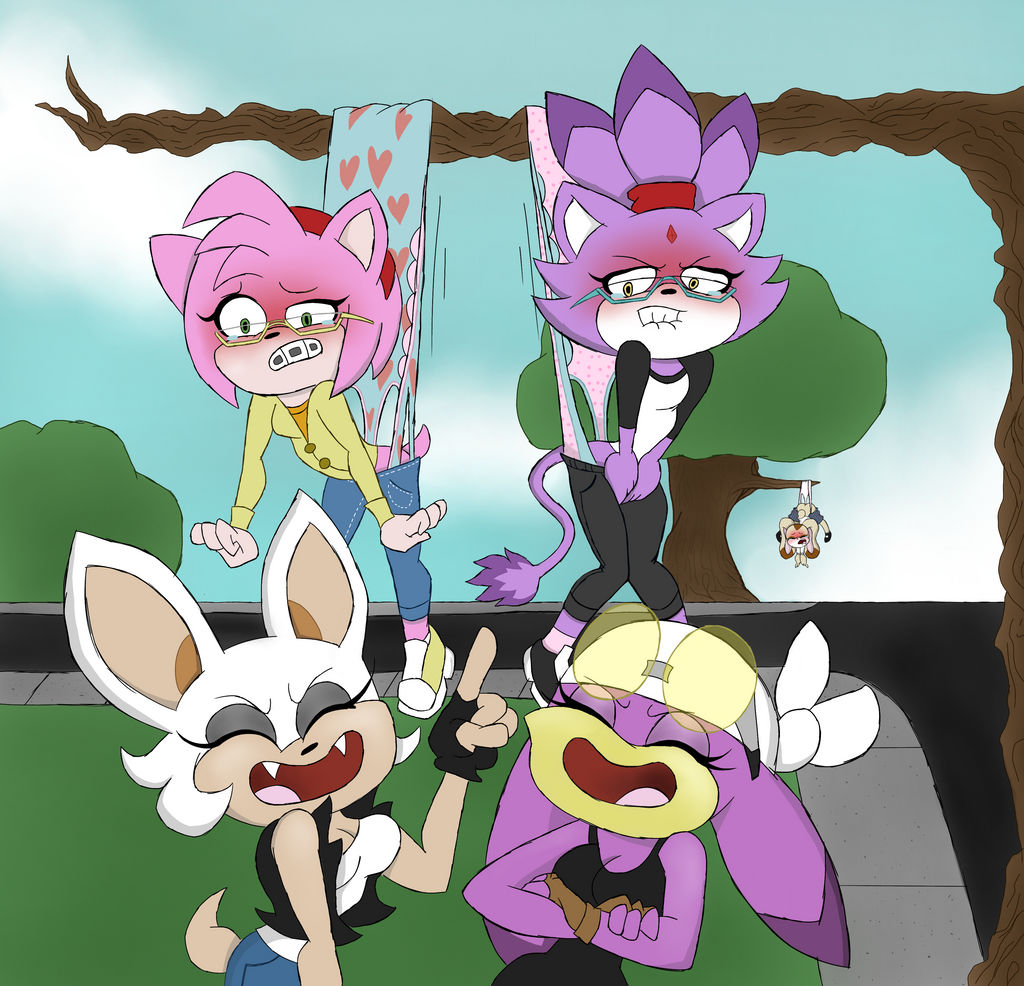 Amy And Blaze Nerds Wedgie Bully By Moexe On Deviantart