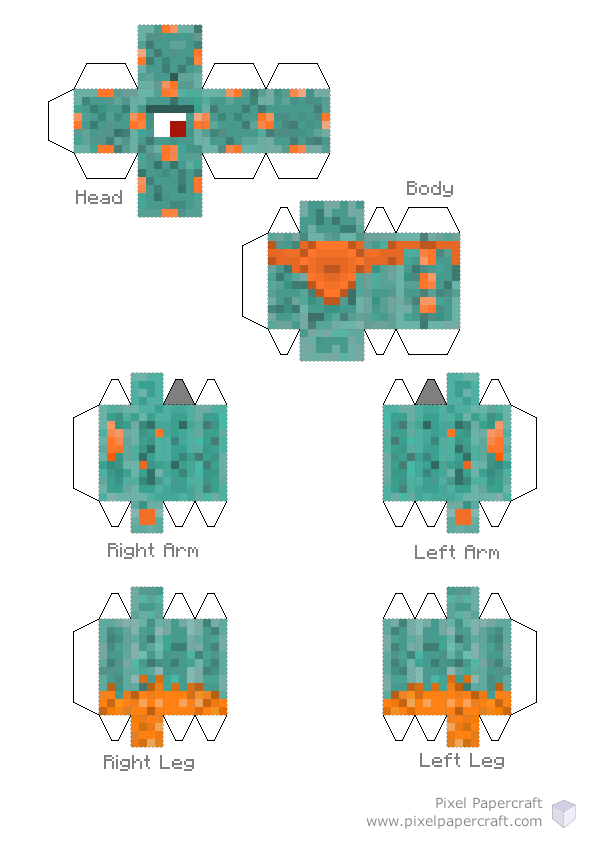 Minecraft Microguardian Papercraft Old By Pugleg2004 On Deviantart