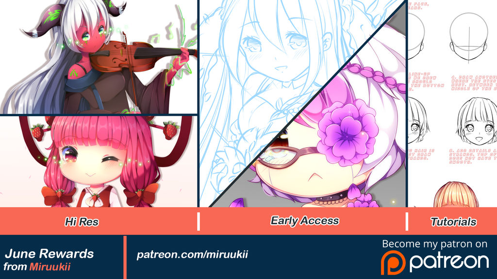 Patreon Rewards June By Niinakho On Deviantart