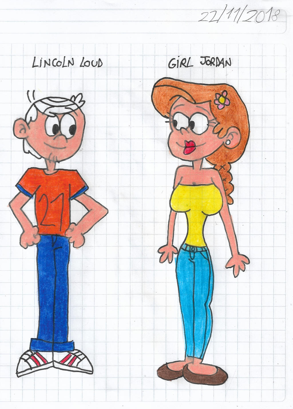 Lincoln Loud And Girl Jordan Adults Couple Au By Matiriani28 On