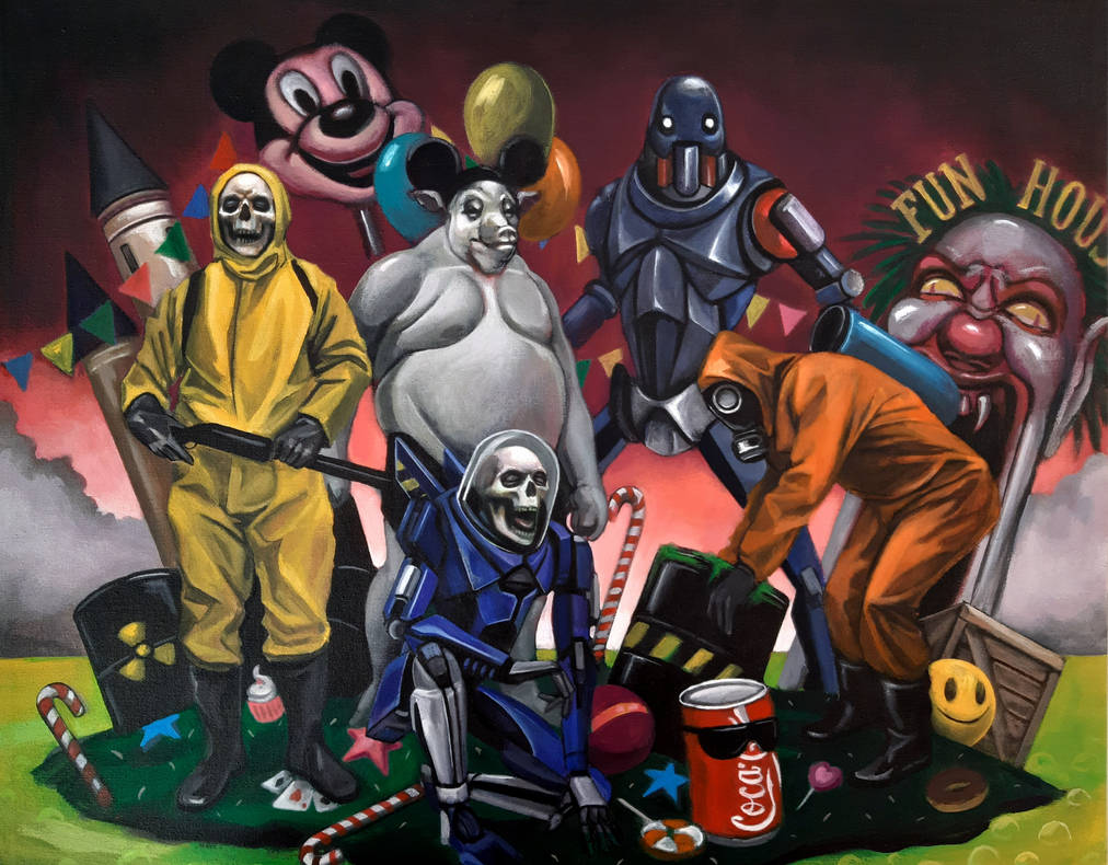Mickey mouse doesn't like this, acrylic on canvas by ugoartworkofficial ... Mickey mouse doesn't like this, acrylic on canvas by ugoartworkofficial ...