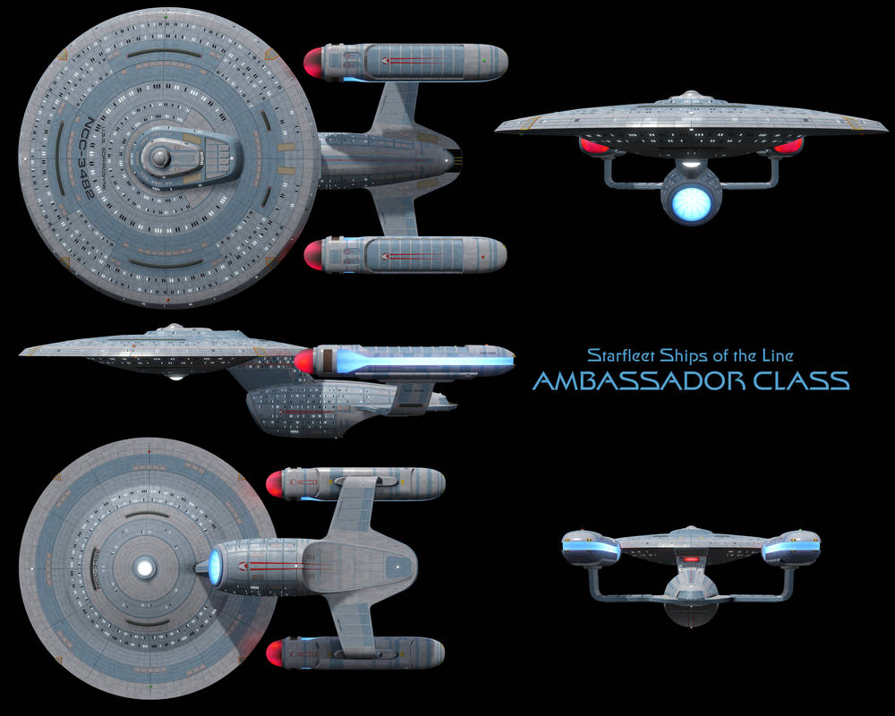 Ambassador Class Starship High Resolution By Enethrin On Deviantart