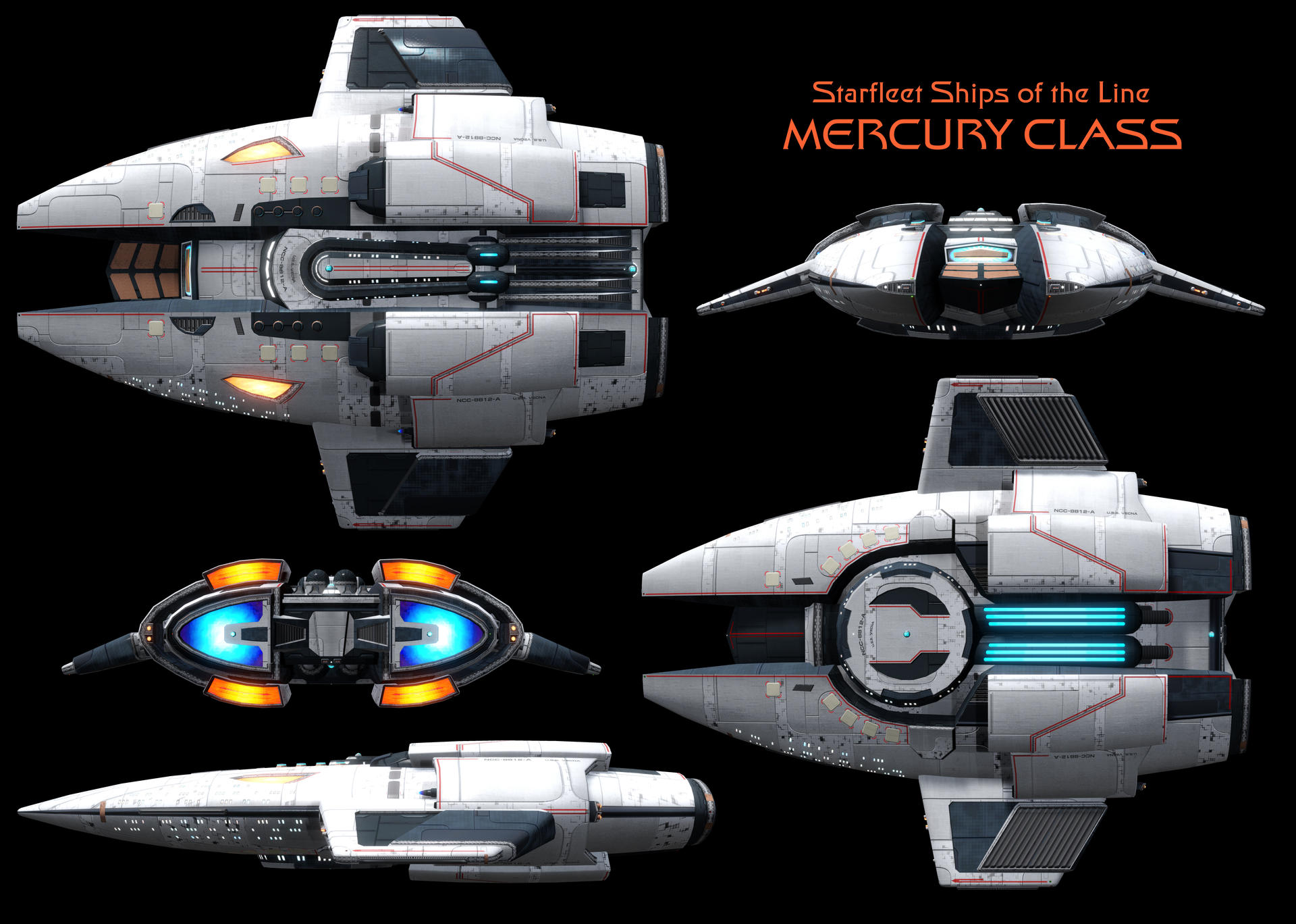 Mercury Class Starship High Resolution By Enethrin On Deviantart