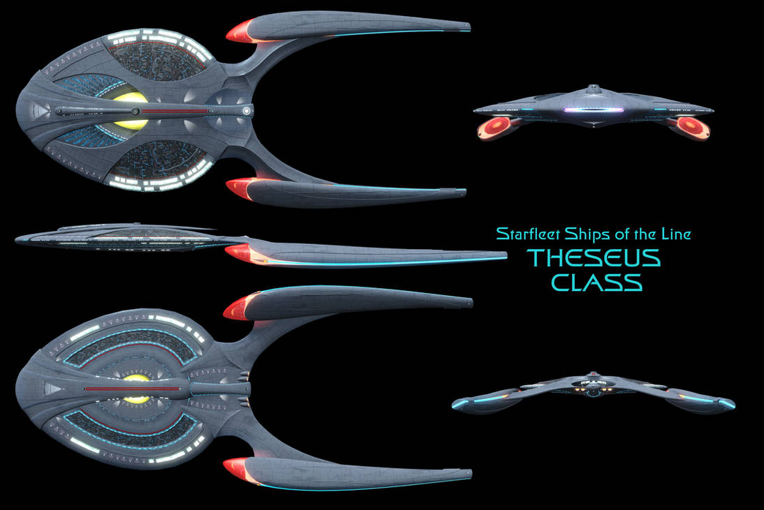 Theseus Class Starship High Resolution By Enethrin On Deviantart