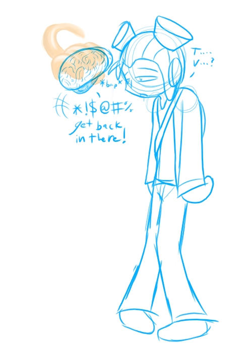 Raz and Brain Sketch - SPOILER by Tikara-the-Mew on DeviantArt