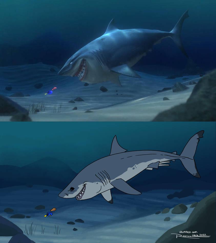 Finding Nemo Bruce Redraw By Lauraramirez On Deviantart