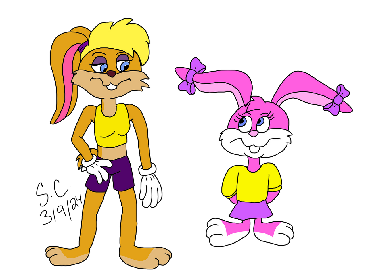 Lola And Babs Bunny By Potoroogirl95 On Deviantart