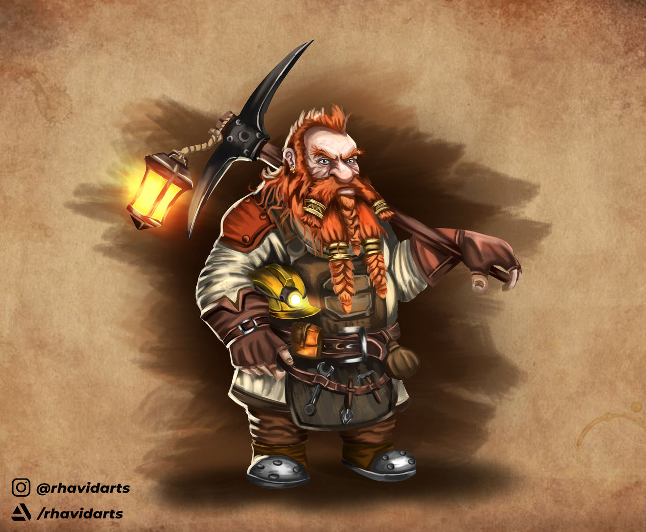 Dwarf Miner By Rhavidarts On Deviantart