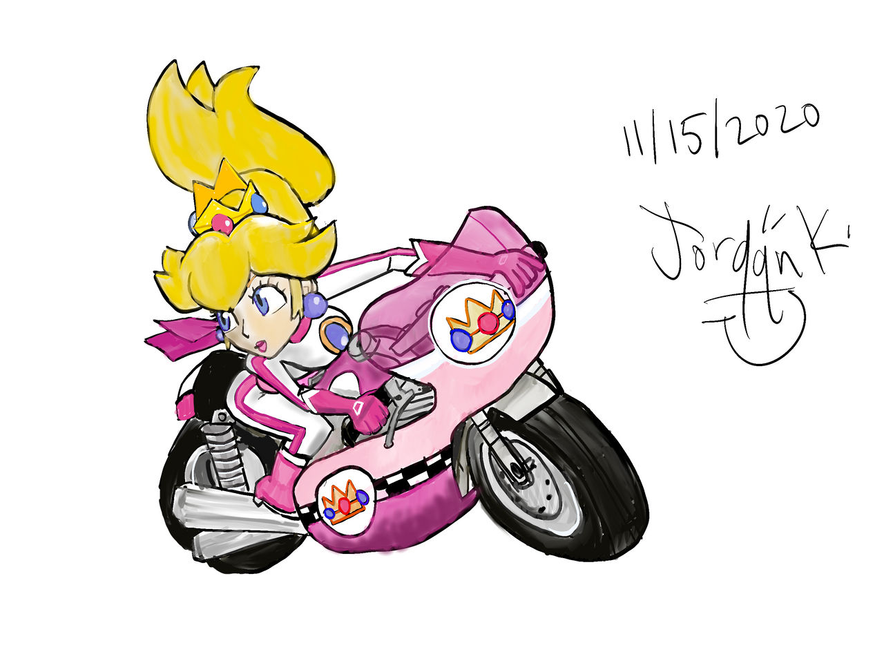 Princess Peach On A Bike By Deviantjordank On Deviantart