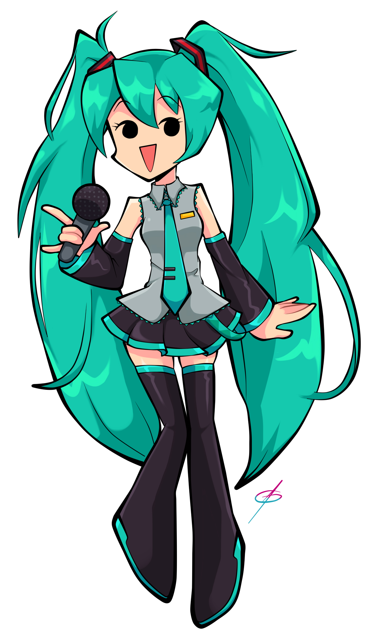 Miku Fnf Mod Style By Nunninaa On Deviantart