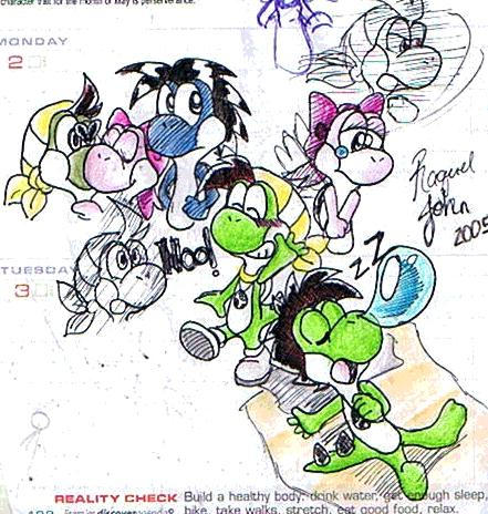 Yoshi Sketches- VERY VERY OLD by Redztheartist on DeviantArt