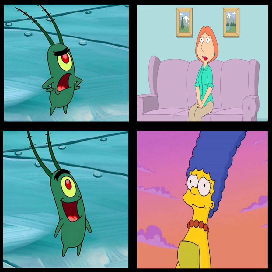 Plankton Prefers Marge Simpson Over Lois Griffin By Geononnyjenny On