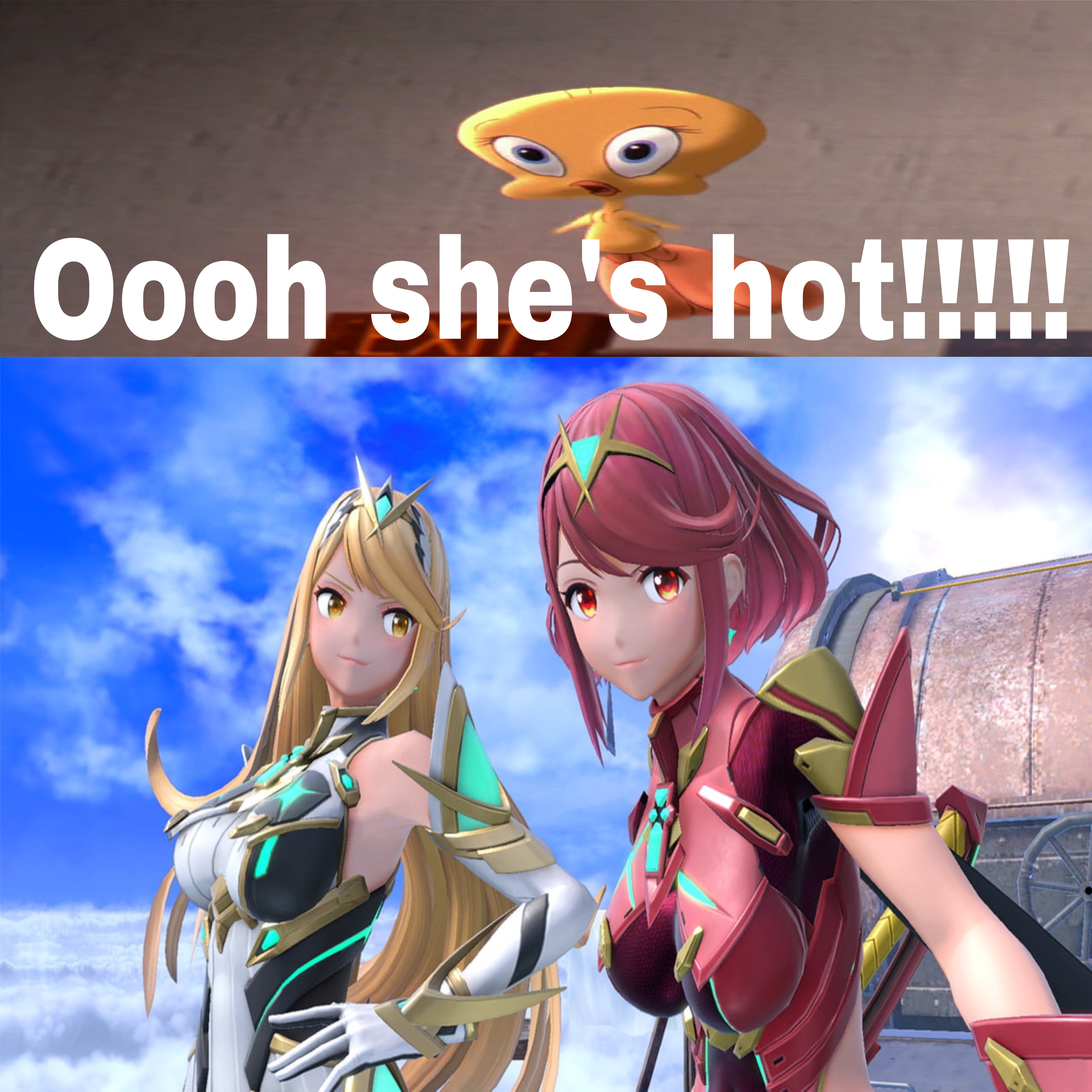 Tweety Finds Pyra And Mythra Hot By Geononnyjenny On Deviantart