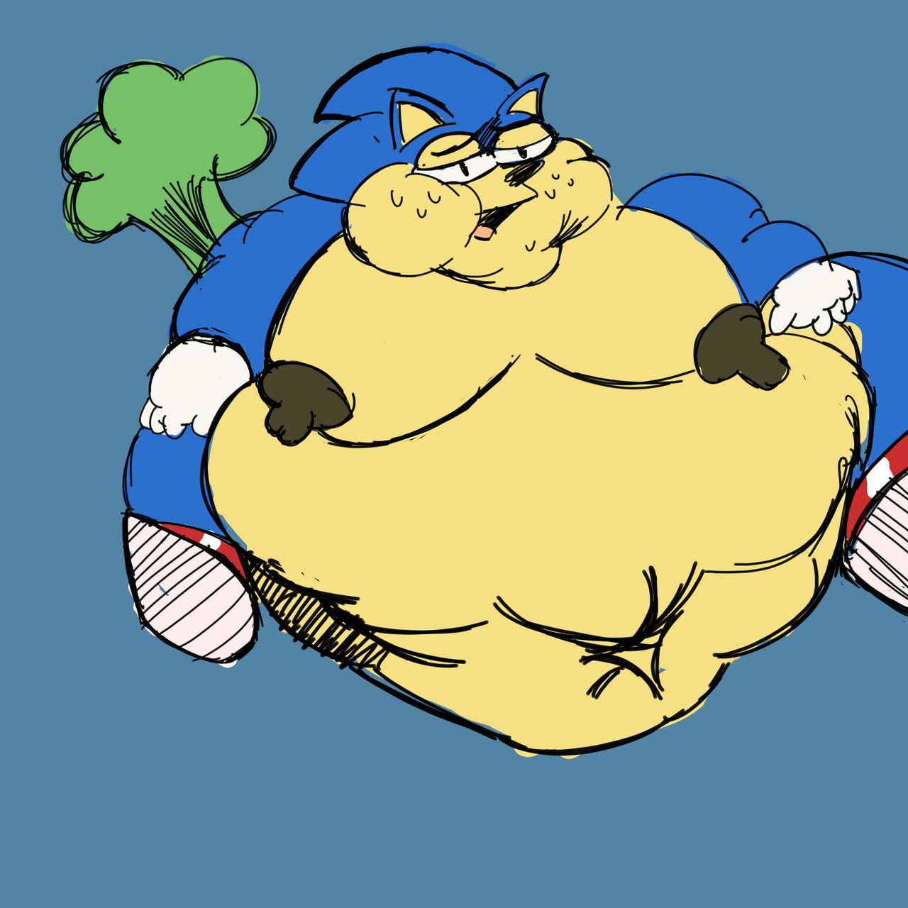 I Tried Redrawing That One Fat Sonic Sprite By Skullhing On Deviantart