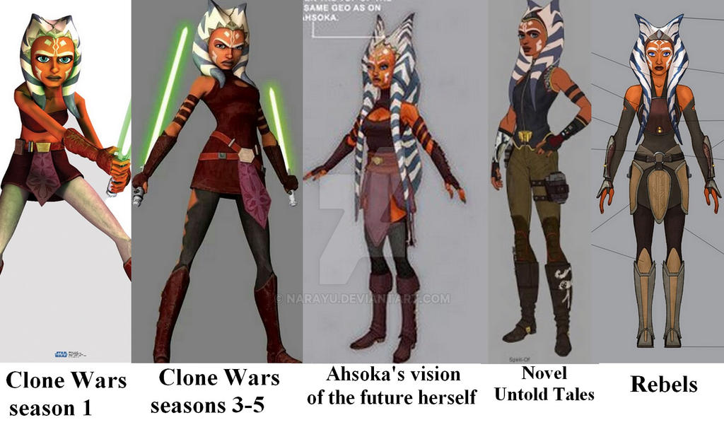Ahsoka Tano evolution collage by Narayu on DeviantArt Ahsoka Tano evolution collage by Narayu on DeviantArt