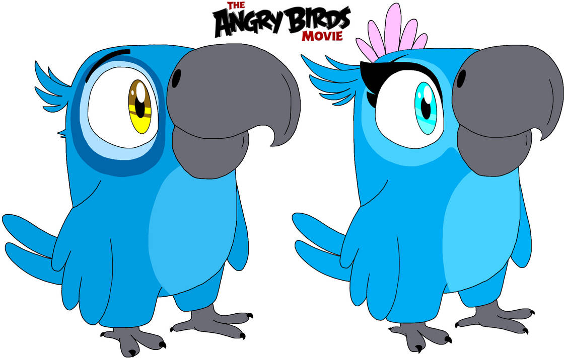 Blu And Jewel In The Angry Birds Movie Style By Leafyjolt On Deviantart