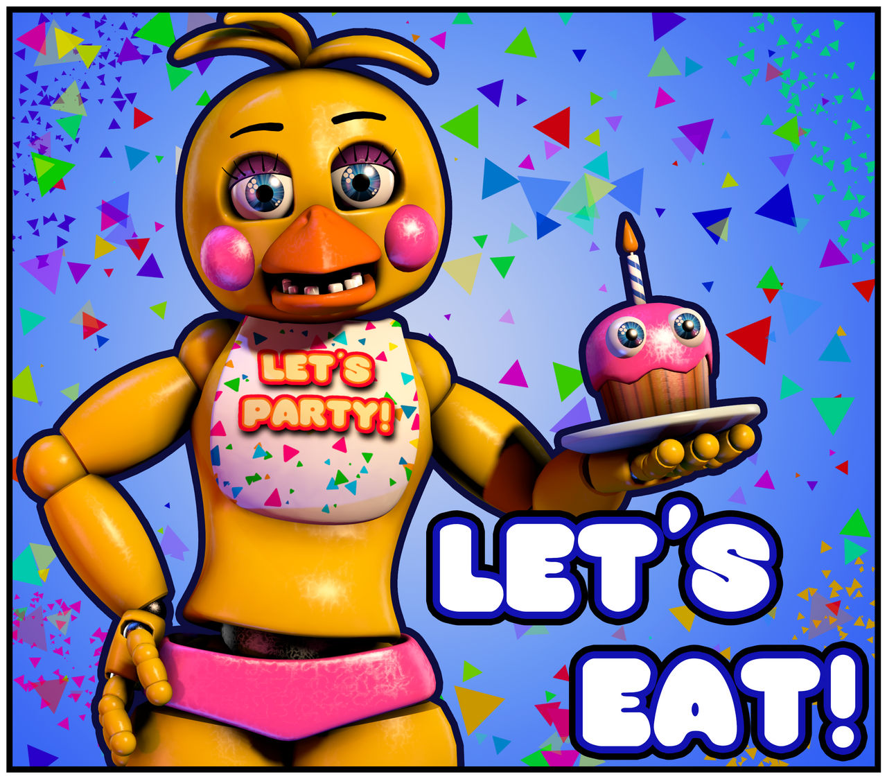 Fnafsfm Toy Chica Lets Eat Poster By Sniperbanger69 On Deviantart