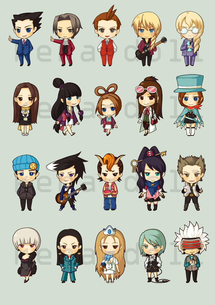 Do10 Ace Attorney Chibis By Coriyu On Deviantart