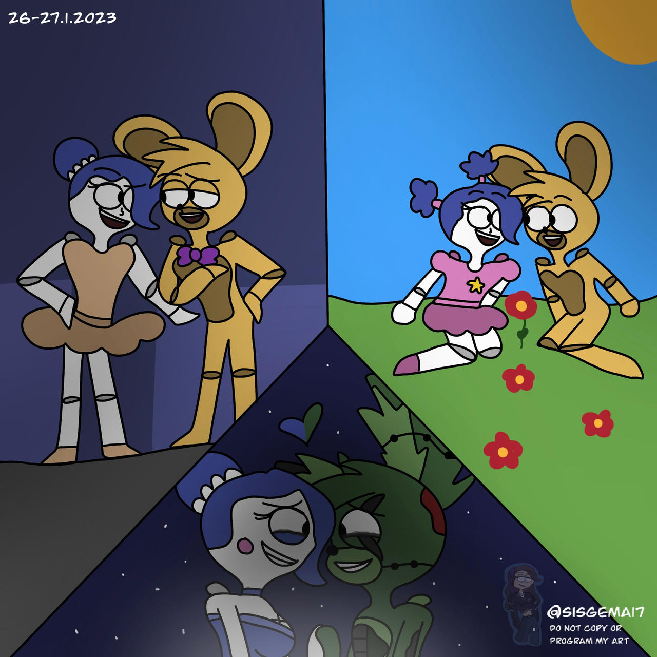How Springtrap And Ballora Met By Sisgema17 On Deviantart