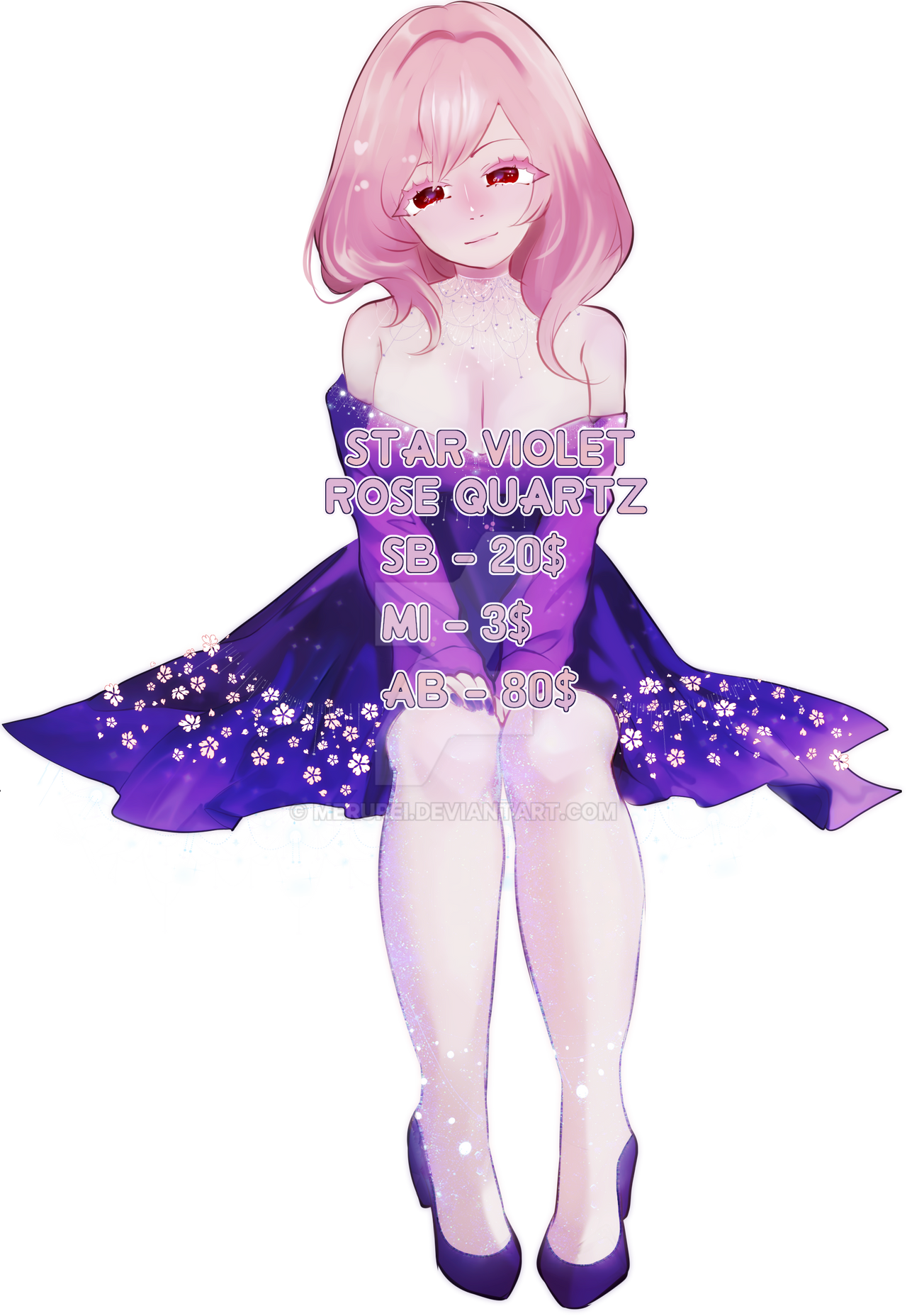 Star Violet Rose Quartz Closed By Merurei On Deviantart