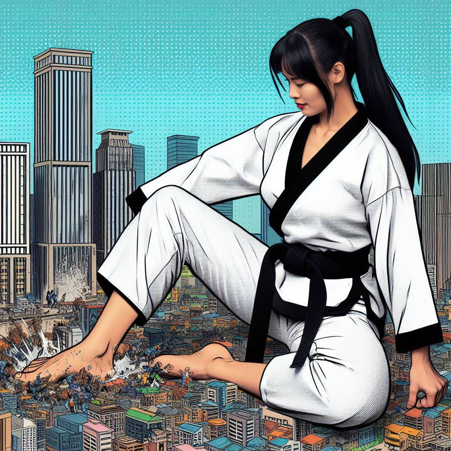 Ai Art Your Sensei Finds Your City Weak By Giantessjapan On Deviantart