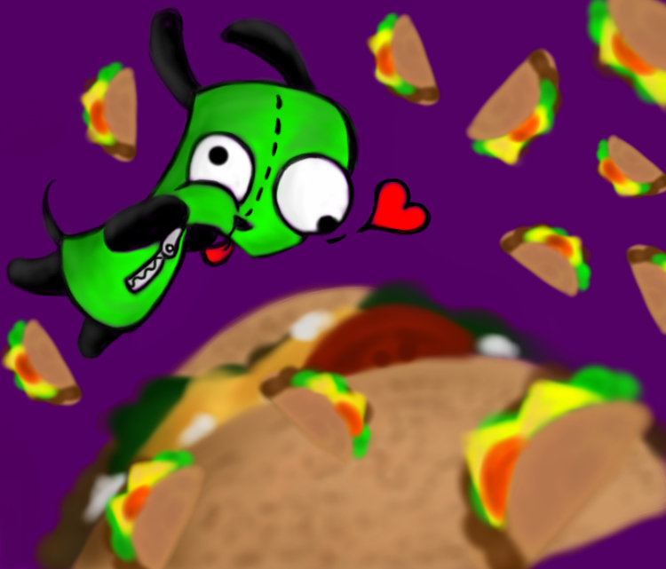 Gir Loves Tacos By Faelwenstar On Deviantart