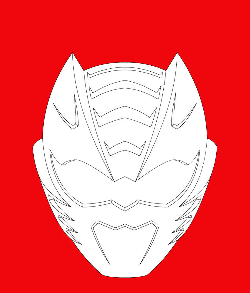 Geki Red Helmet Line Art By Yurtigo On Deviantart
