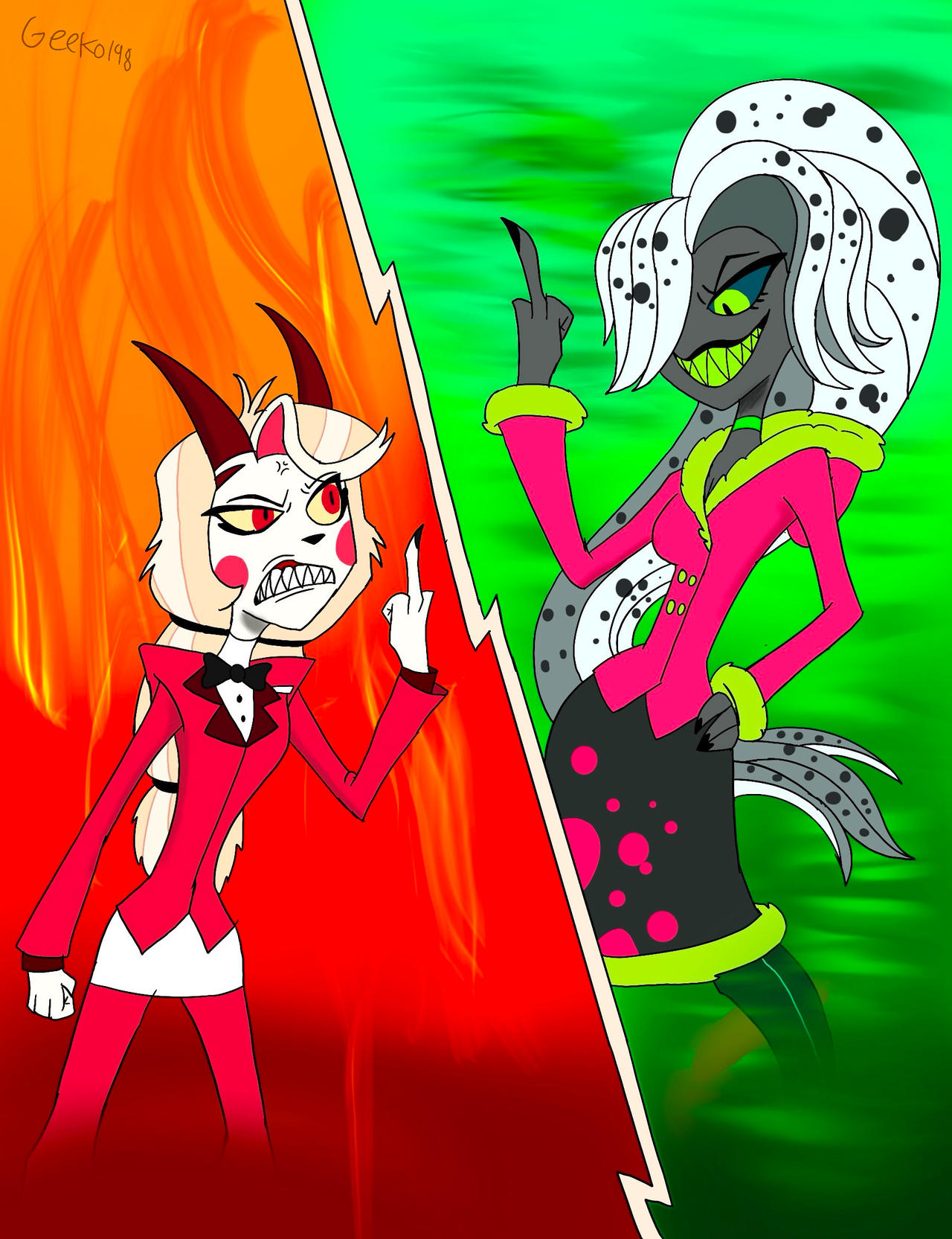 Hazbin Hotel Helsa And Charlie By Geeko1968 On Deviantart