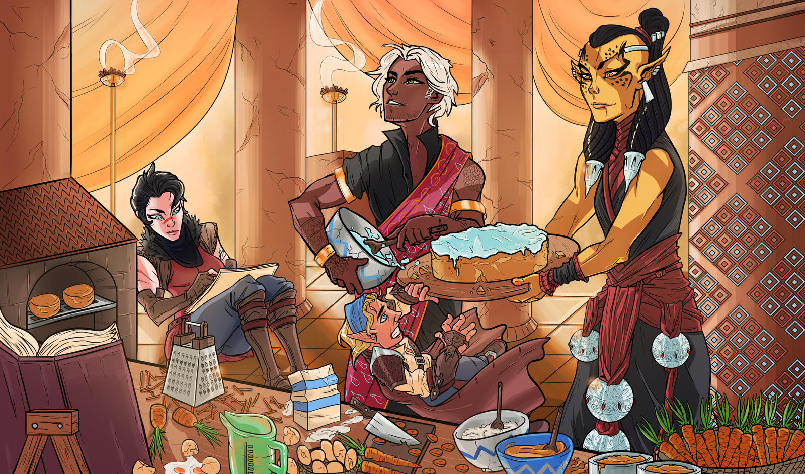 Dnd Characters Cooking A Meal By Obtusestrawberry On Deviantart