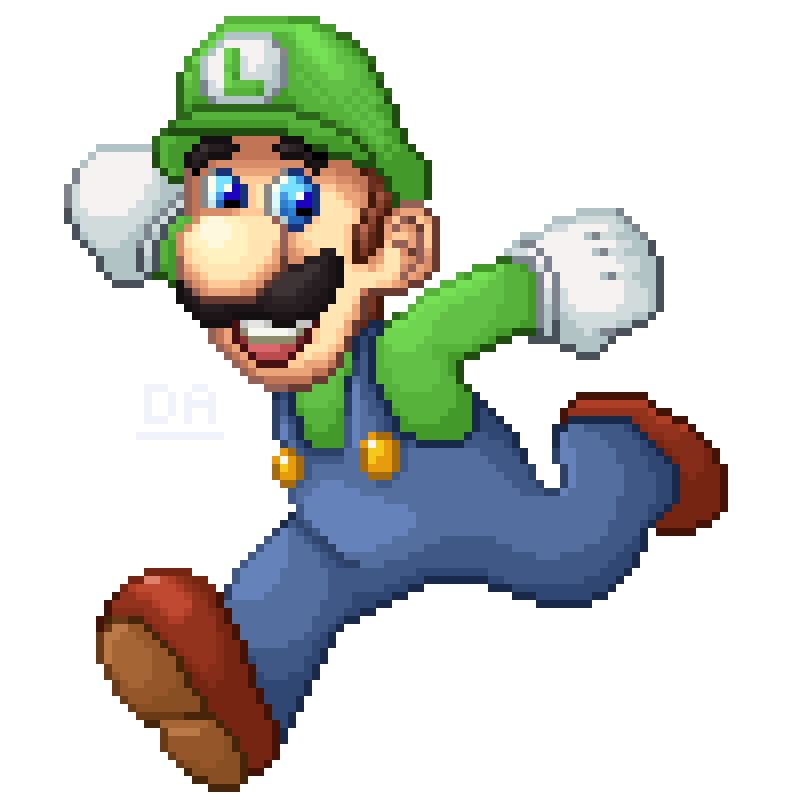 Luigi Pixel Art By Dragonessanimations On Deviantart