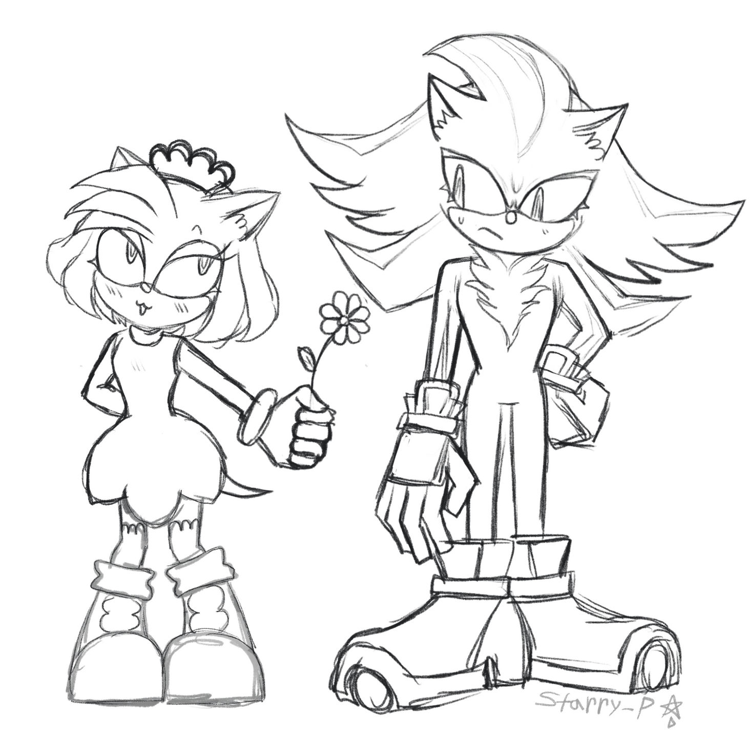 Amy Flirting With Shadow By Starry P On Deviantart