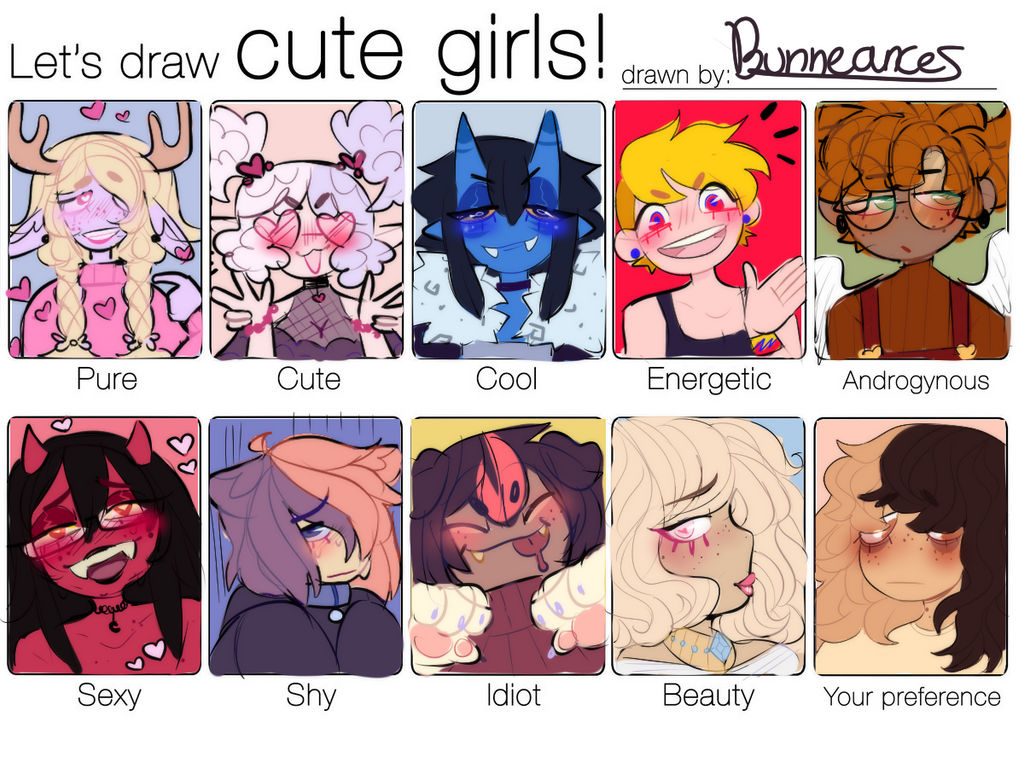lets draw cute girls meme by BUNNEANCES on DeviantArt lets draw cute girls meme by BUNNEANCES on DeviantArt