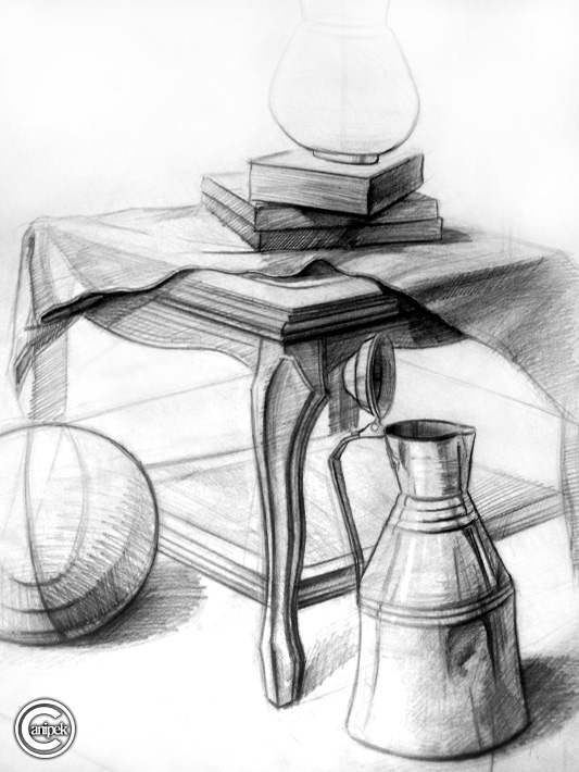 Objects - Charcoal Drawing II by CanIpek on DeviantArt