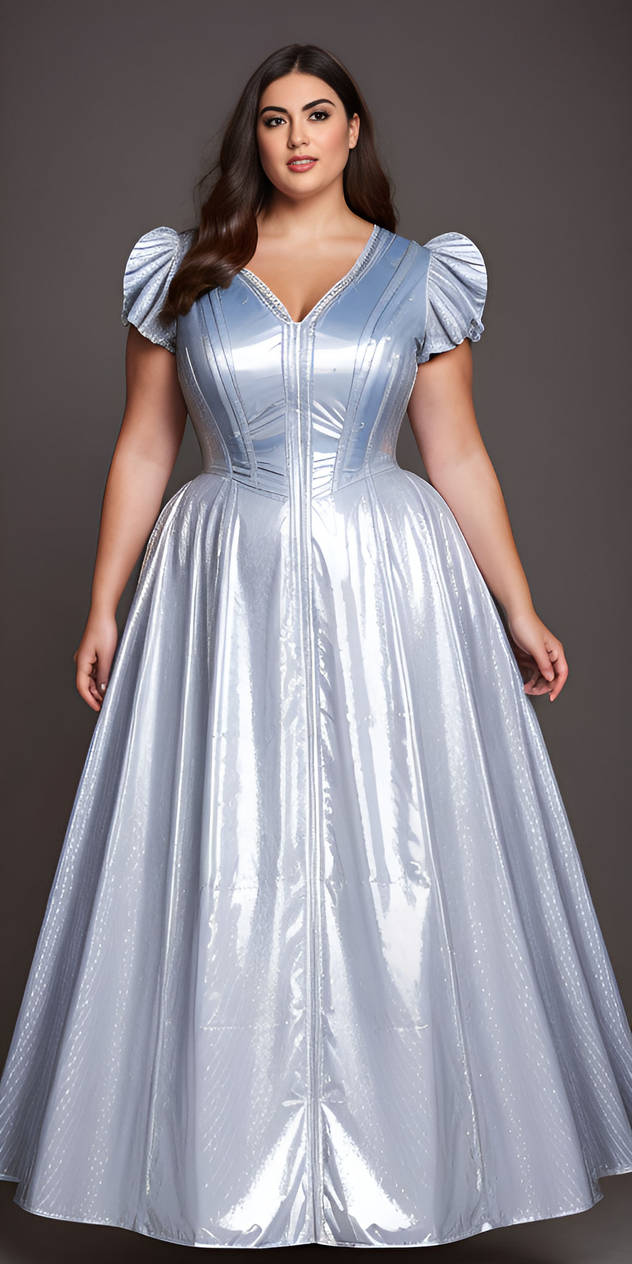 Fullfigured Woman Wearing Chrome Patentleather Vic By Kathrin Inaka On