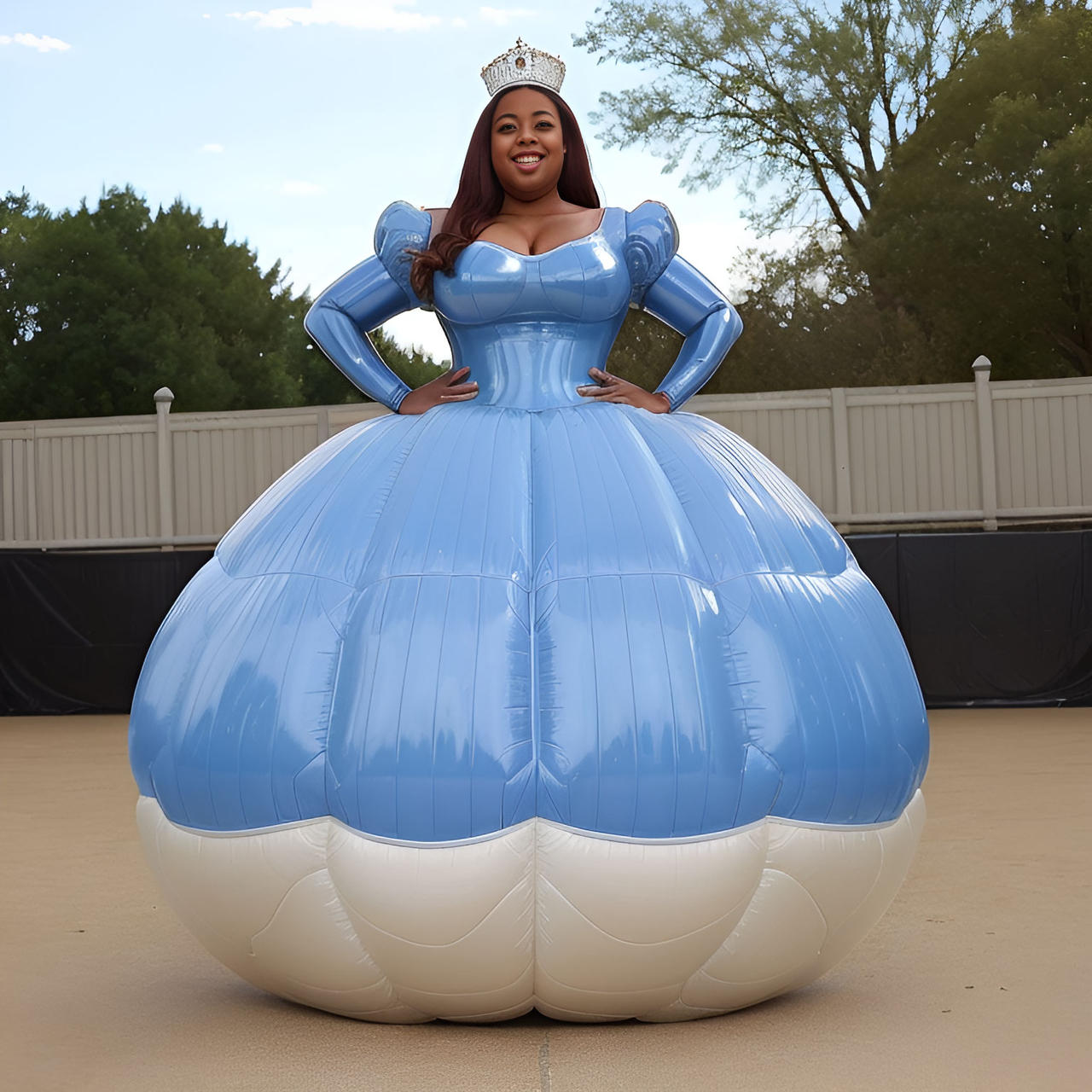 Curvy Fullfigured Dame Soccer Wearing Rubber Latex By Kathrin Inaka On
