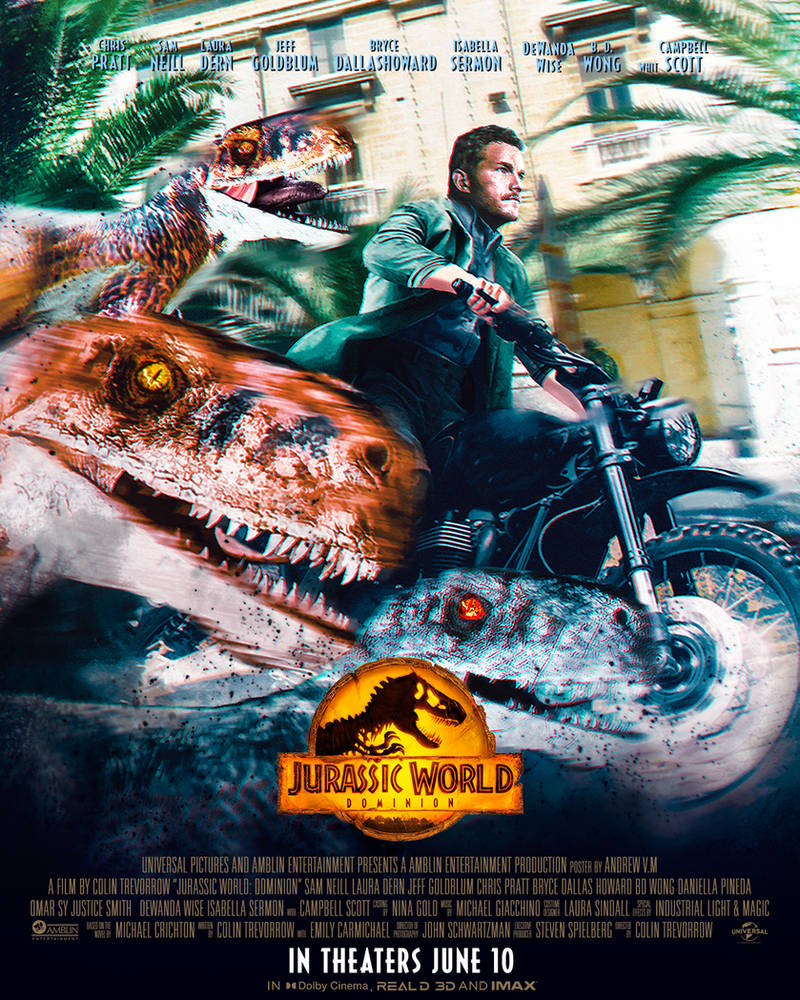 Jurassic World Dominion 2022 Quad 30x40 Original Movie Posters The