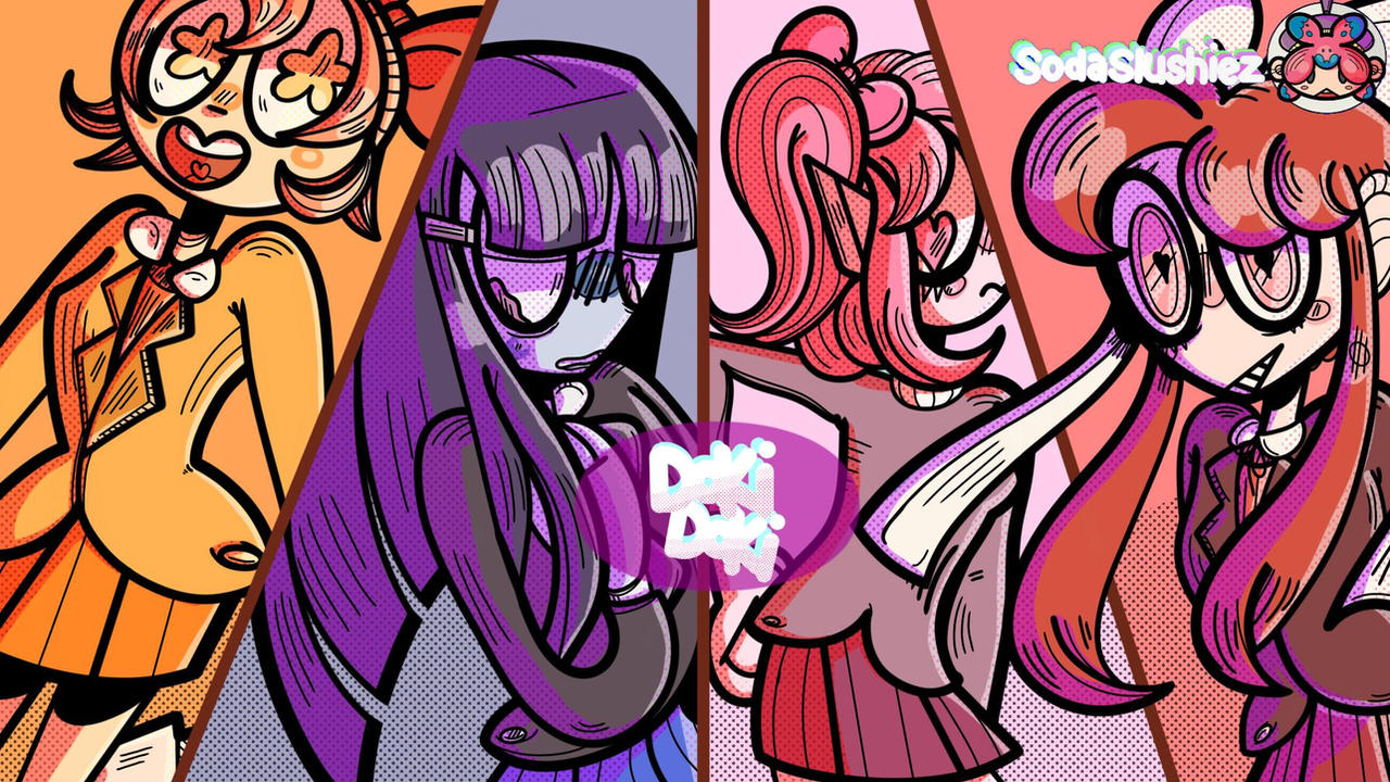 Ddlc Character Poster By Sodaslushiez On Deviantart