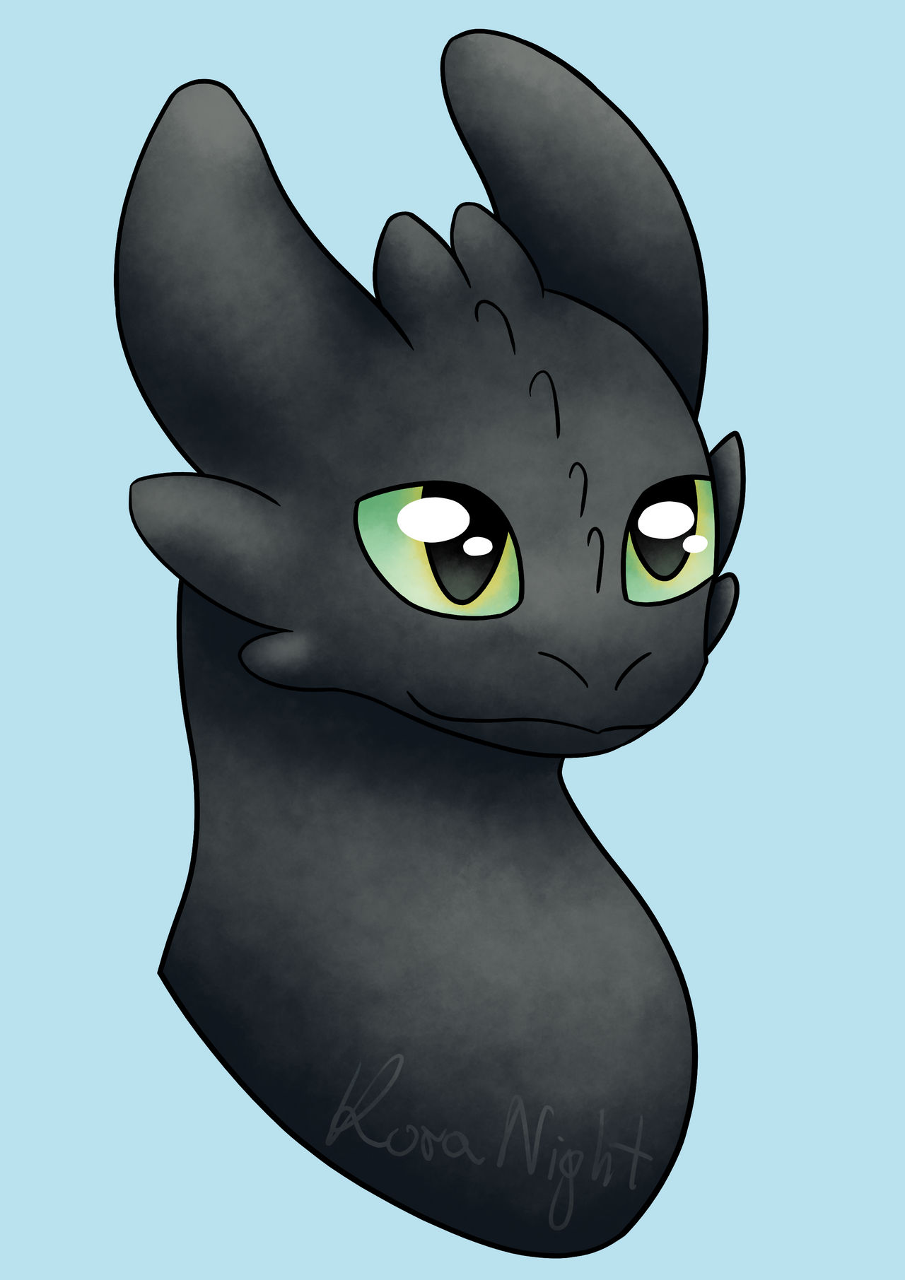 Toothless Headshot By Koranight On Deviantart