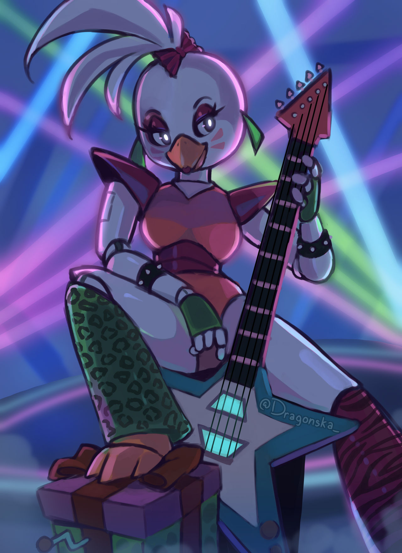 Glamrock Chica Fnaf Security Breach By Dragonskaa On Deviantart