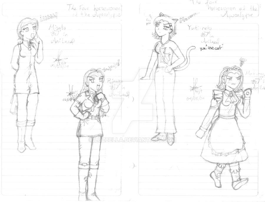 Four Horsewomen of Apocalypse by Luzbella on DeviantArt Four Horsewomen of Apocalypse by Luzbella on DeviantArt