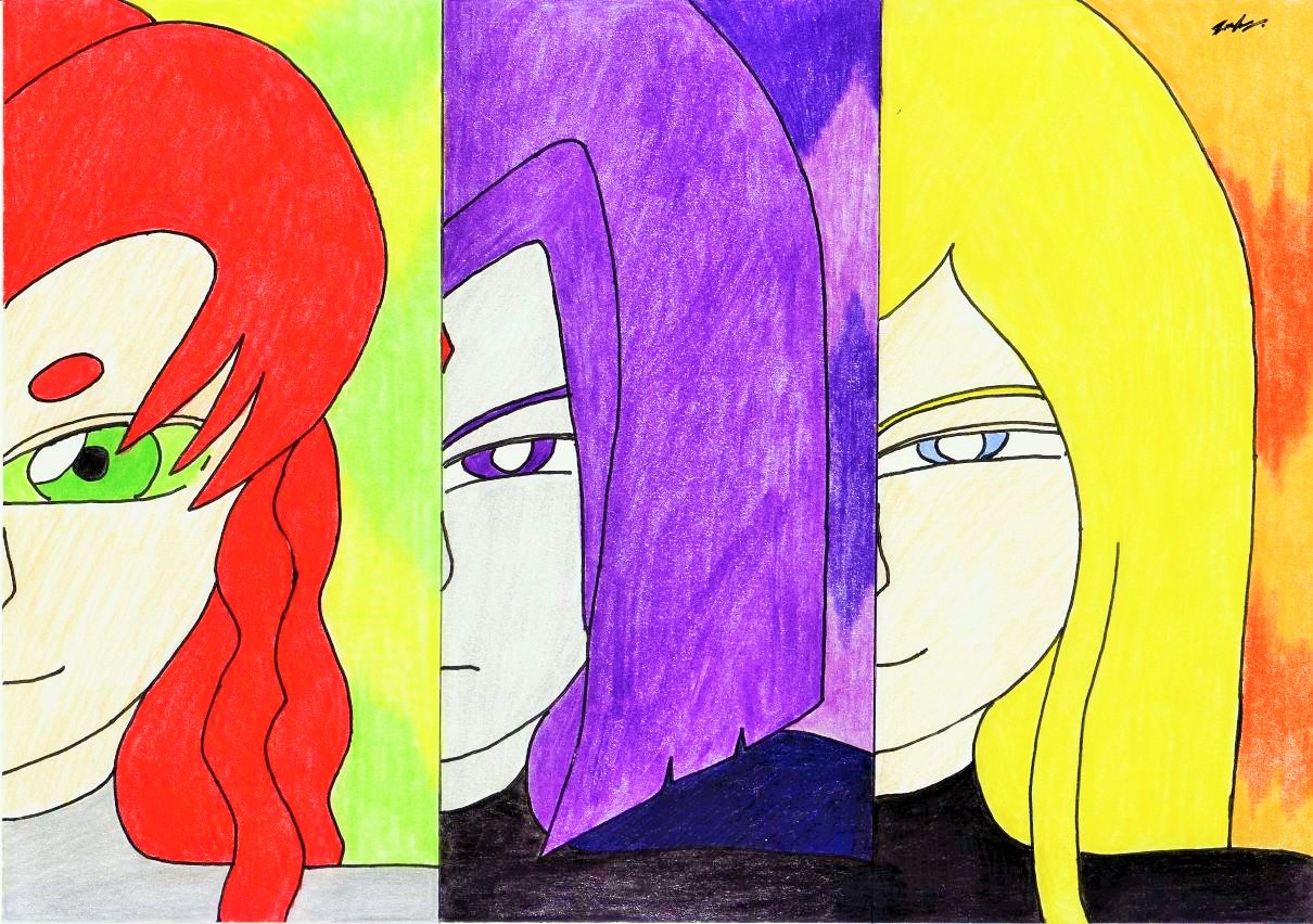 Starfire Raven And Terra By Lordtrigonstar On Deviantart