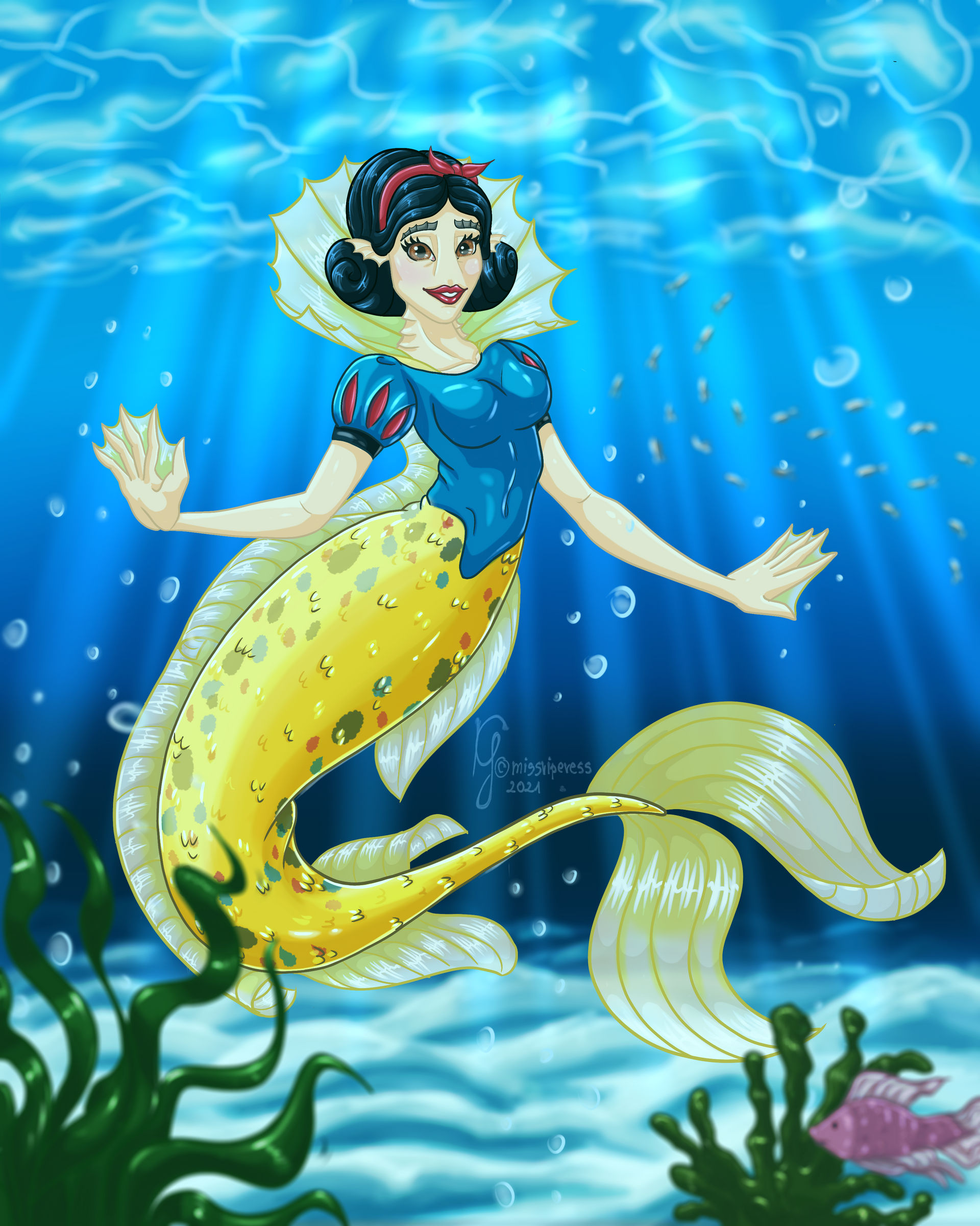 Snow White Mermaid By Missviperess On Deviantart